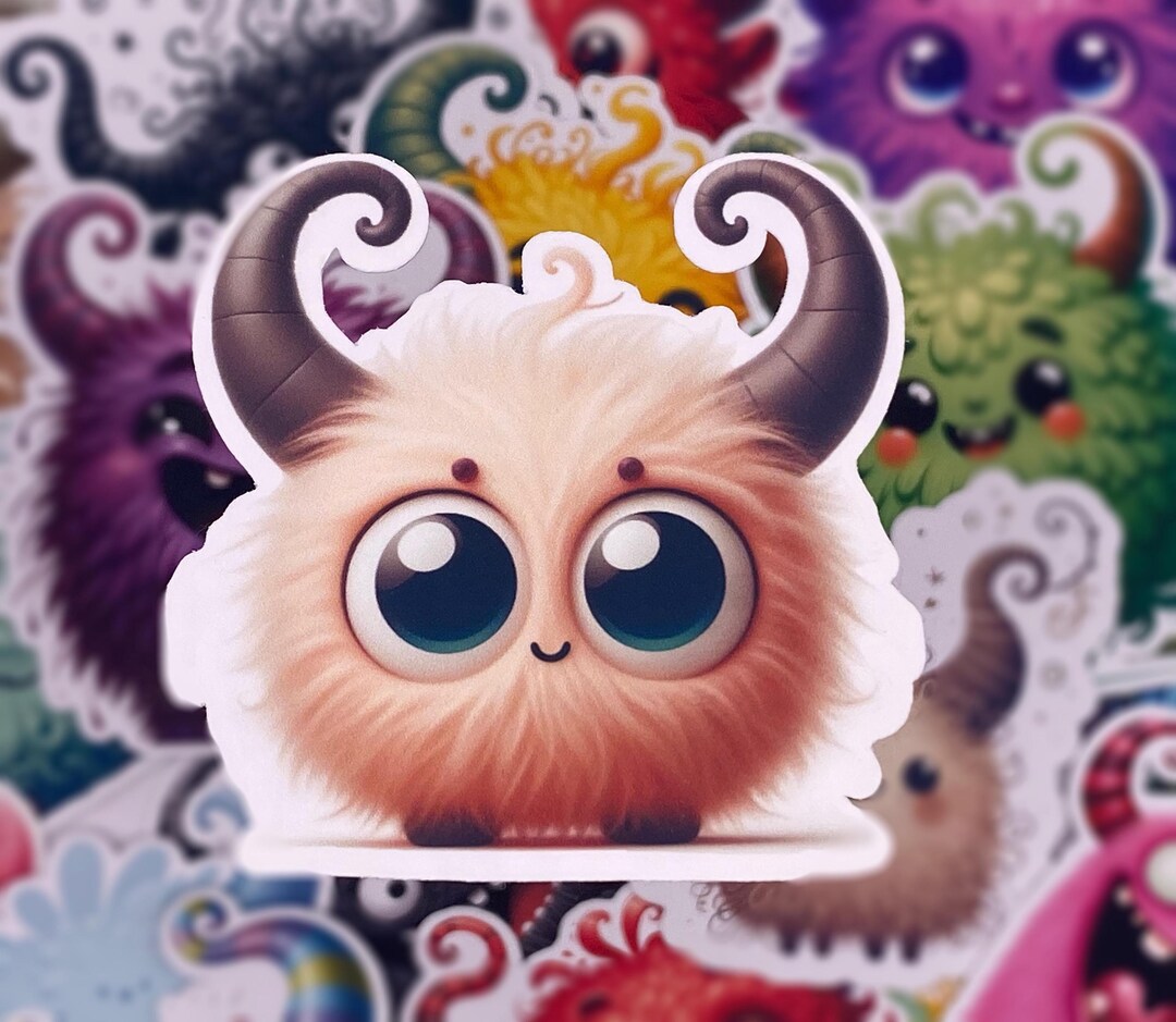 Cute Monster Sticker Pack – 20 Matte Monster Stickers Fun & Colorful ...