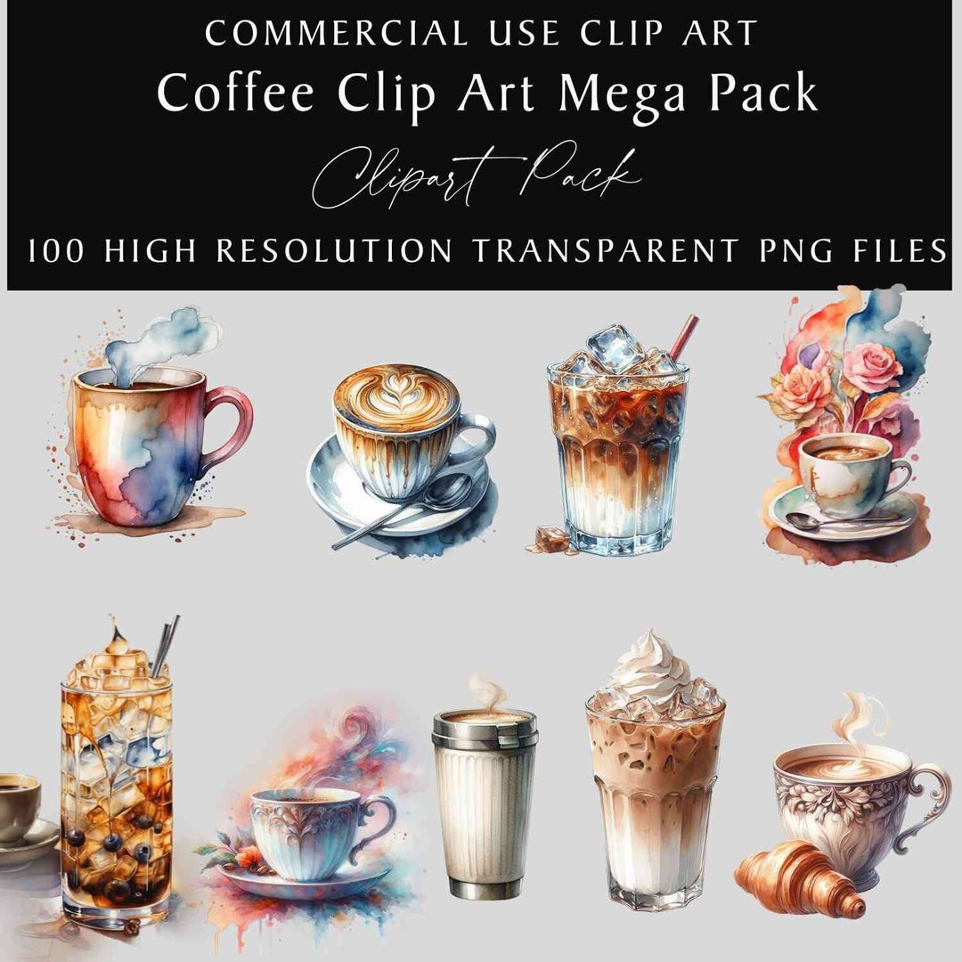 Digital Download Clip Art Coffee Theme Printable Instant Download ...