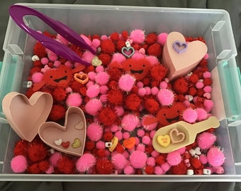 Felt Heart Sorting Toy Montessori Valentine Montessori Coloring Sorting ...