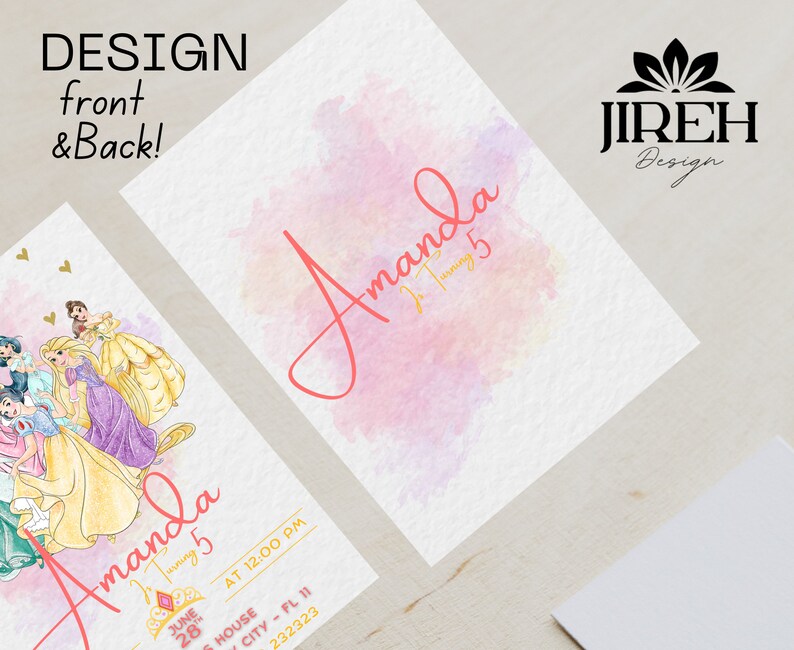 Editable Princess Birthday Invitation Girl Princess Birthday Party ...