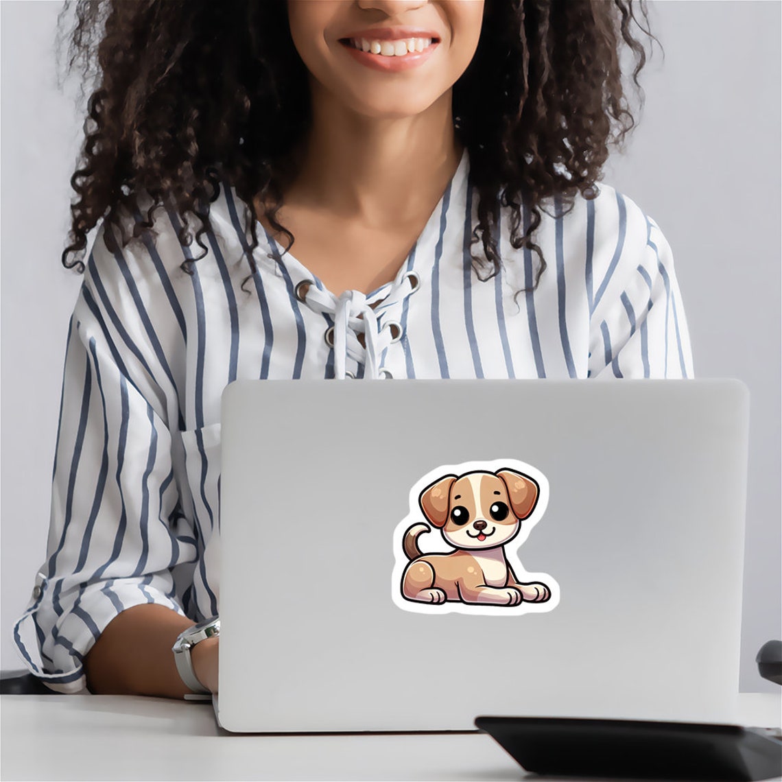 Adorable Chibi-style Cartoon Dog Sticker Cute Pet Decal for Accessories ...
