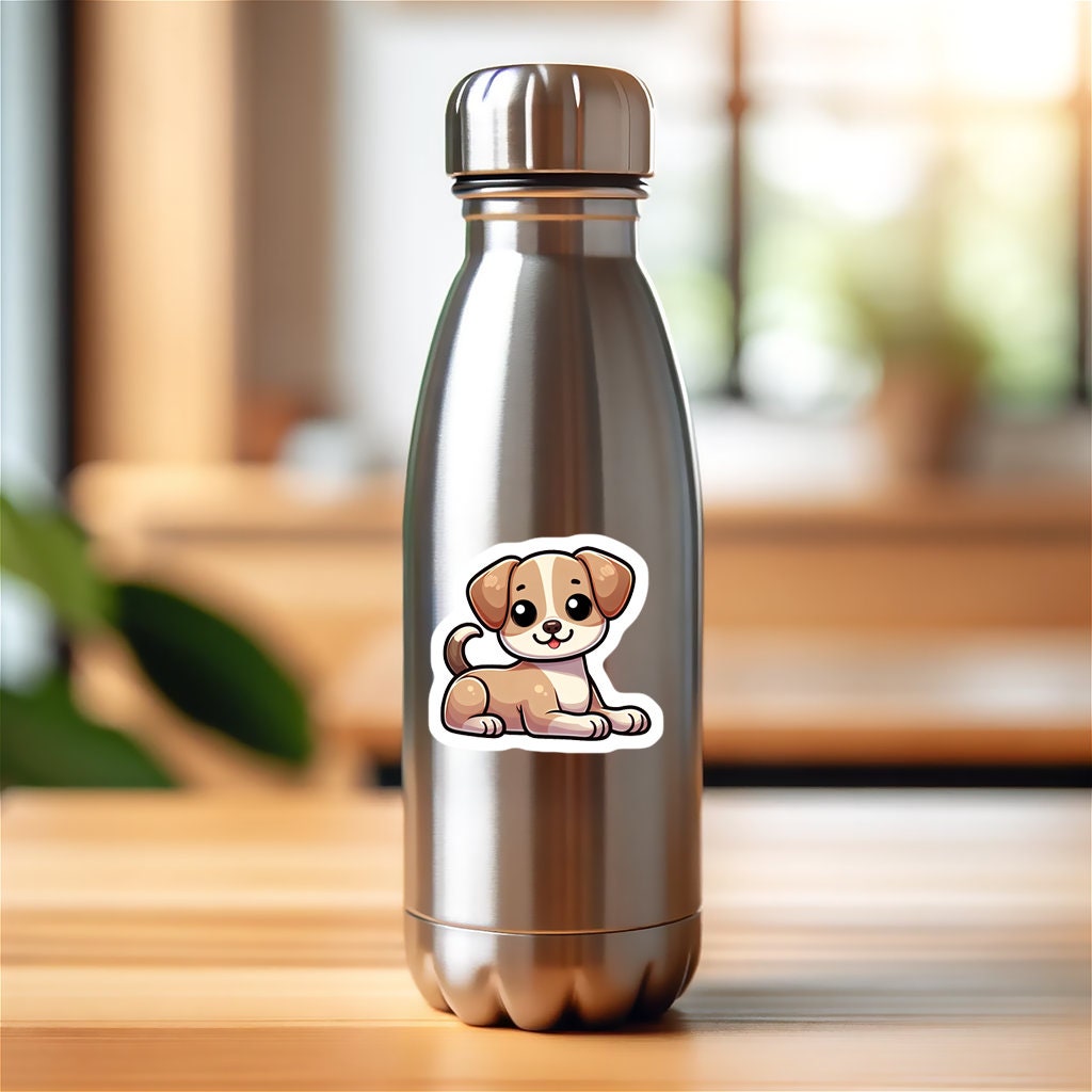 Adorable Chibi-style Cartoon Dog Sticker Cute Pet Decal for Accessories ...