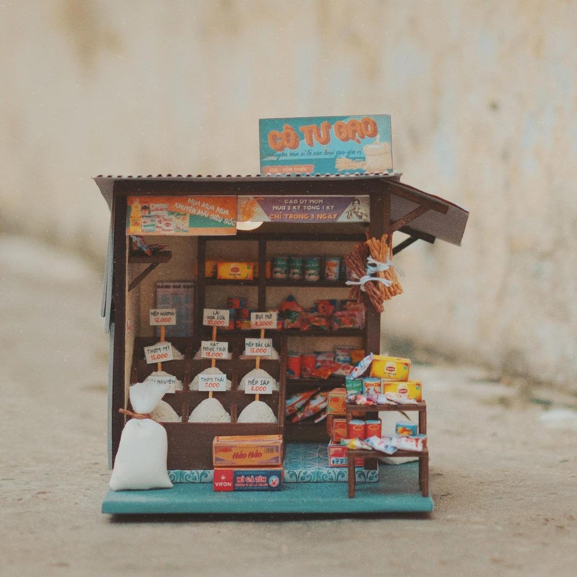 Vintage Rice Shop Miniature DIY Kit - Beginner Friendly Diorama - Etsy