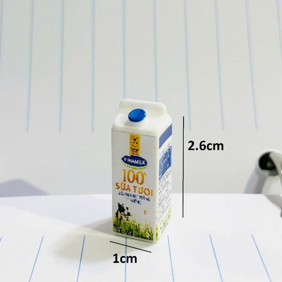 Mini Milk Carton | 1:12 Scale | Set of 2 | Vietnamese Milk Carton ...