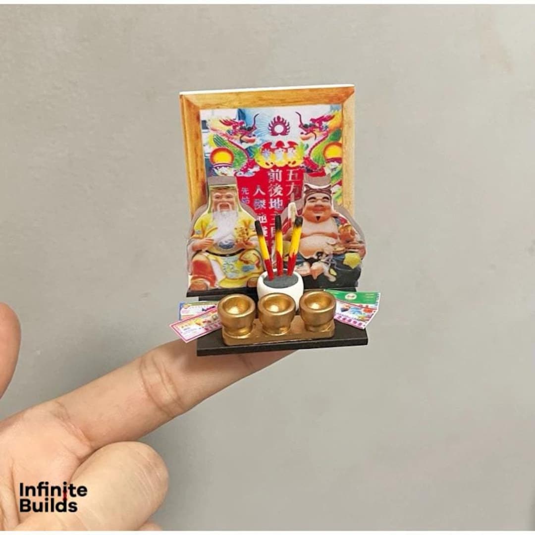 Miniature Altar of the God of Wealth and Earth Deity DIY Kit | 1:12 ...
