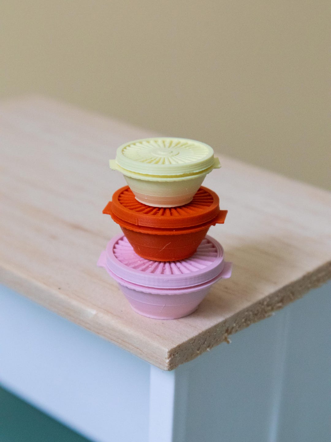 Miniature Tupperware Vintage Bowls | Set of 6 | 1:6 Scale | Dollhouse ...