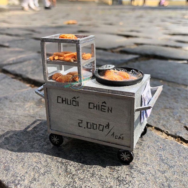Miniature Vietnamese Fried Banana Cart DIY Kit: MDF Craft Project - Etsy