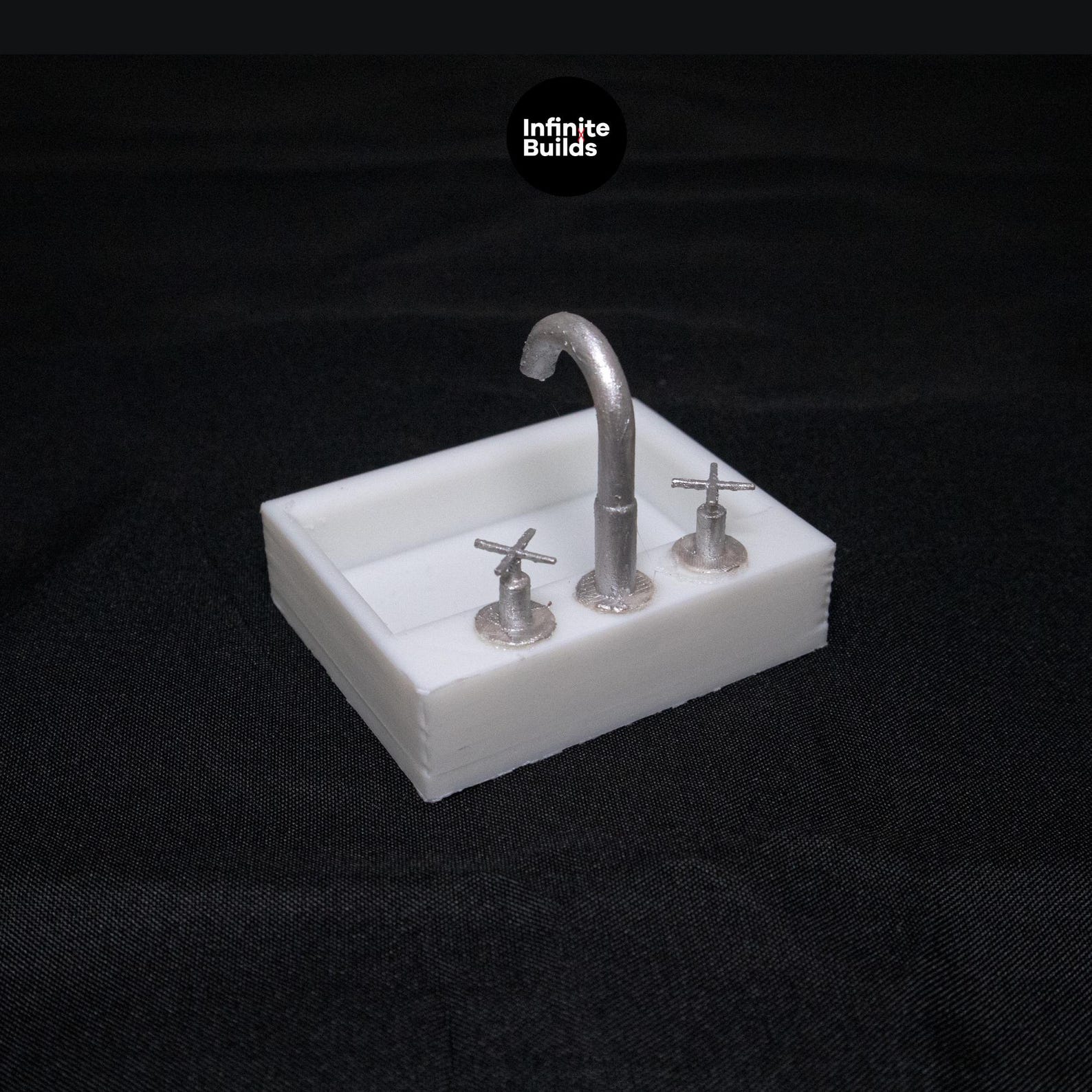 Miniature 1:12 Small Simple Sink With Faucet | Mini Kitchen Sink ...
