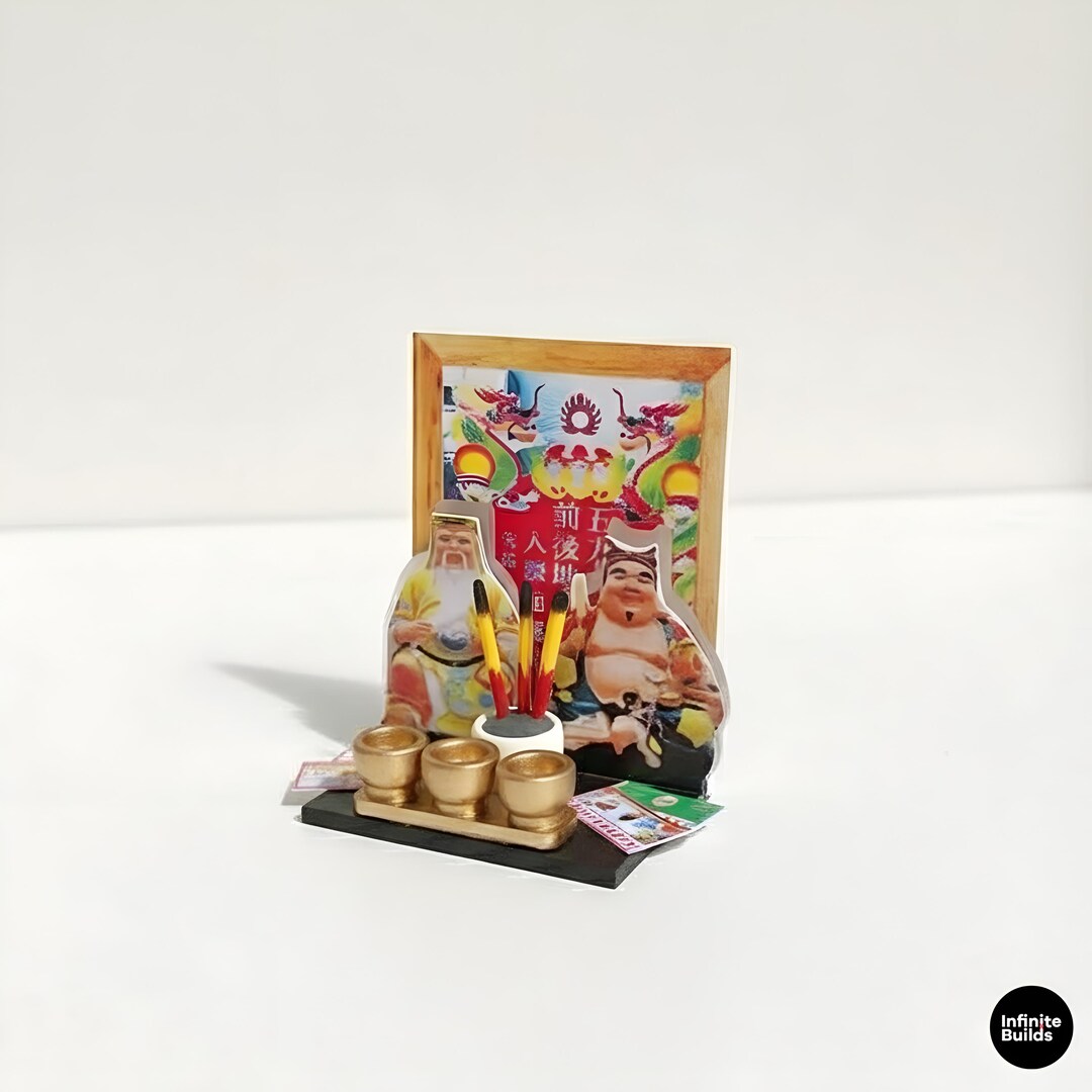 Miniature Altar of the God of Wealth and Earth Deity DIY Kit | 1:12 ...