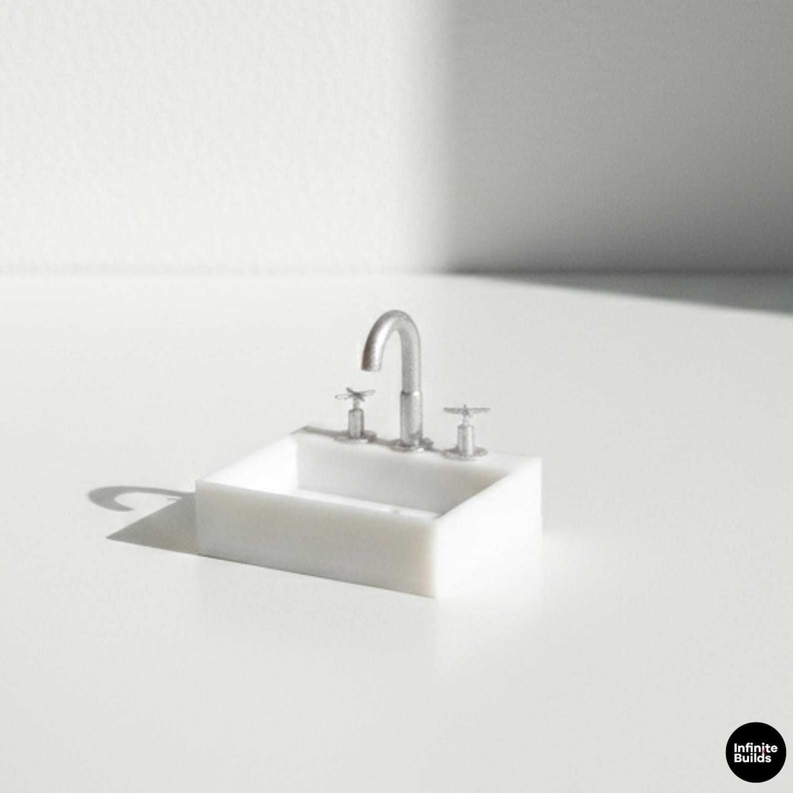 Miniature 1:12 Small Simple Sink With Faucet | Mini Kitchen Sink ...