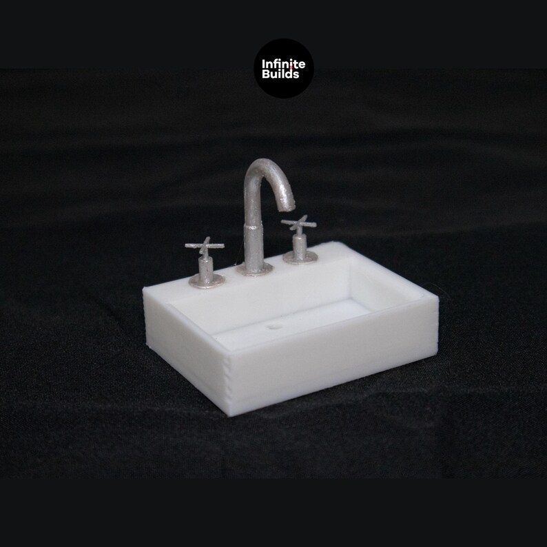 Miniature 1:12 Small Simple Sink With Faucet | Mini Kitchen Sink ...