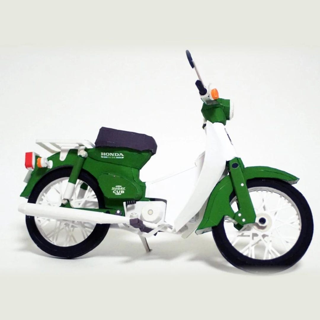 1:11 Honda Super Cub C50 DX-S Miniature DIY Kit | Paper Model Kit ...