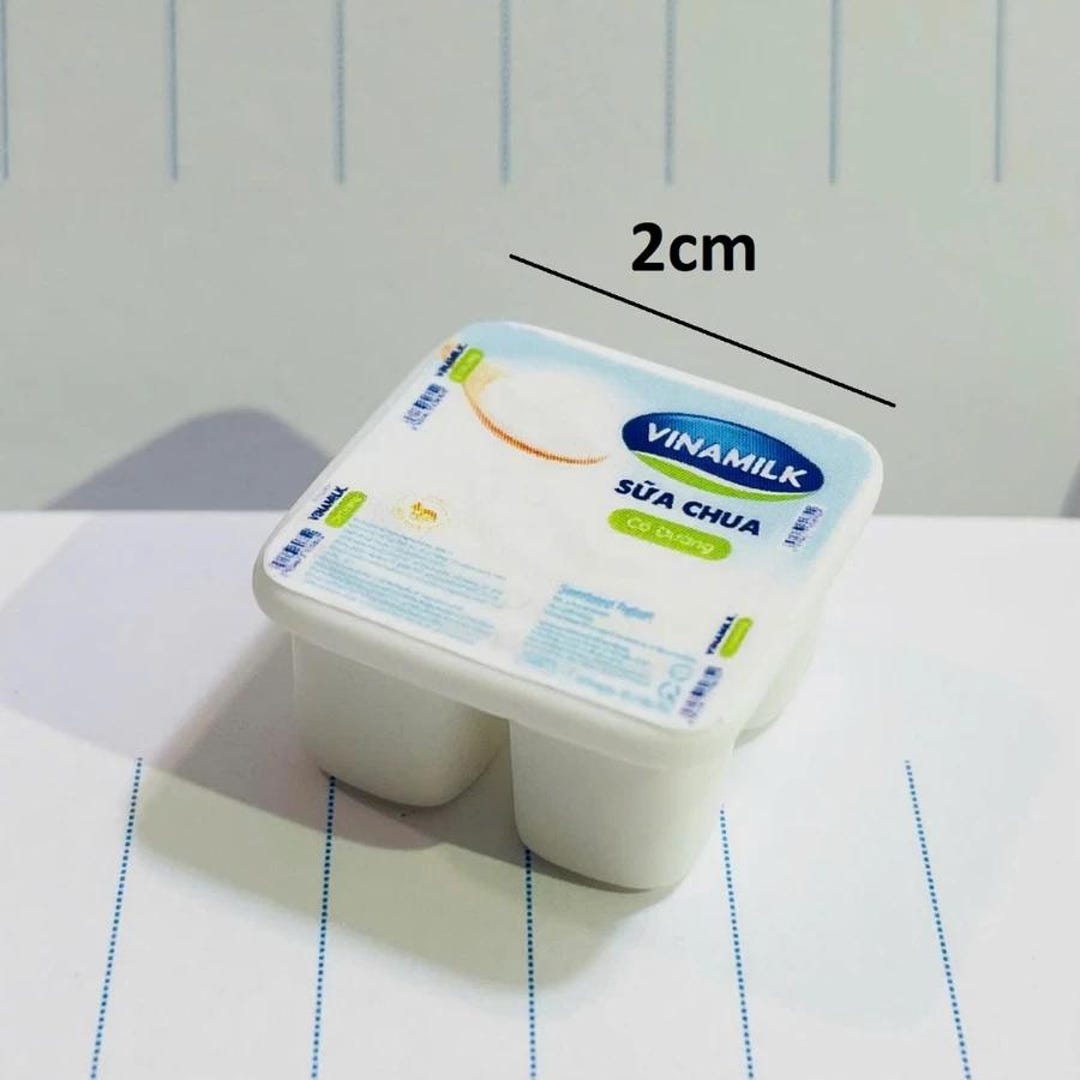 Mini 4-pack Yogurt Pack | 1:12 Scale | Set of 2 | Mini Vinamilk "sữa ...