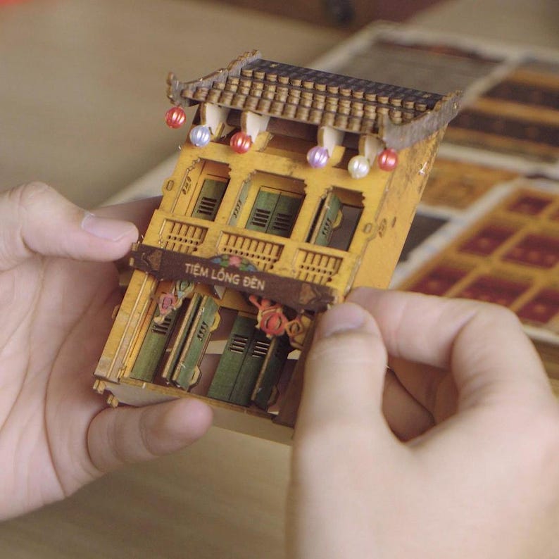 Hoi an Book Nook DIY Kit – Vietnamese Ancient Town Miniature, Wooden ...
