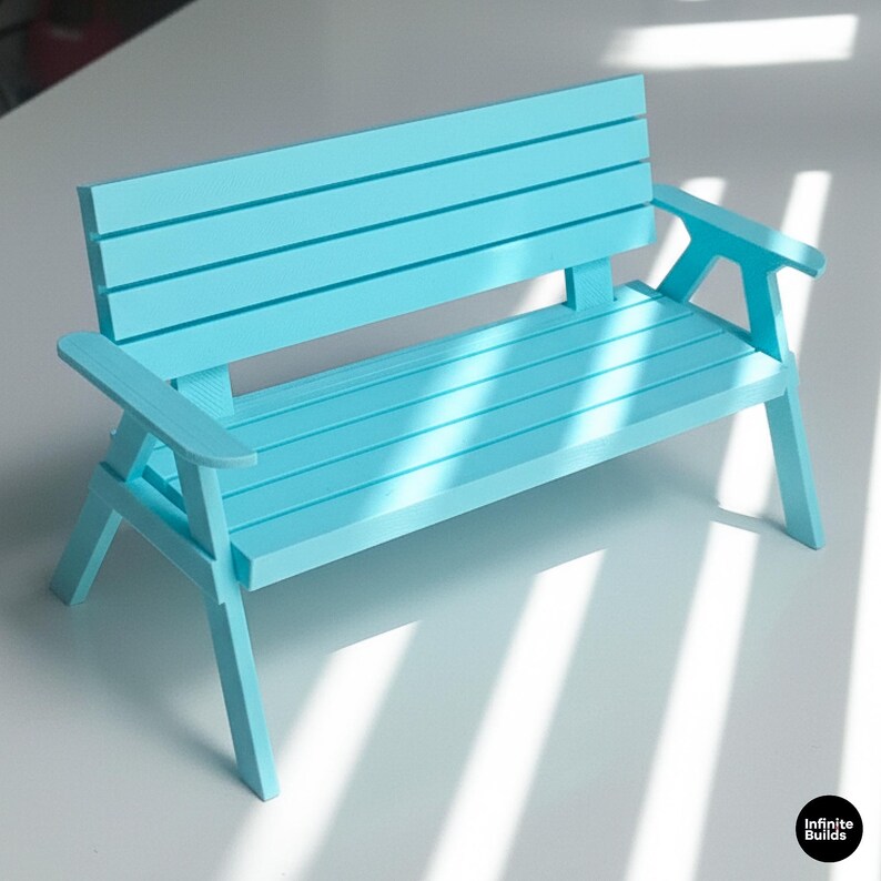 Miniature Bench for Dollhouse | 1:12 Scale Outdoor Garden Furniture ...
