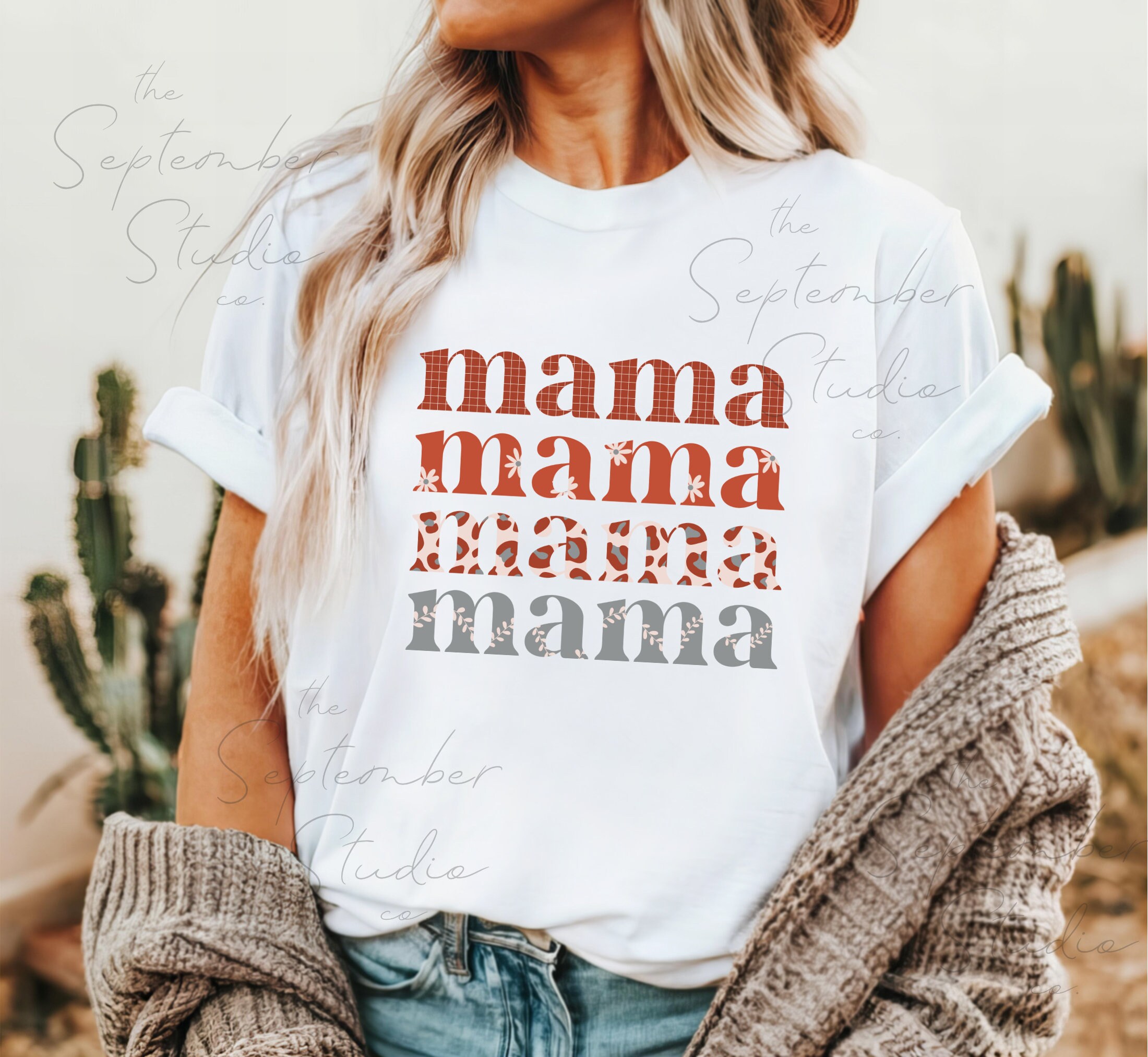 Mama and Mini Matching T-shirt Designs Digital Design Mommy and Me ...