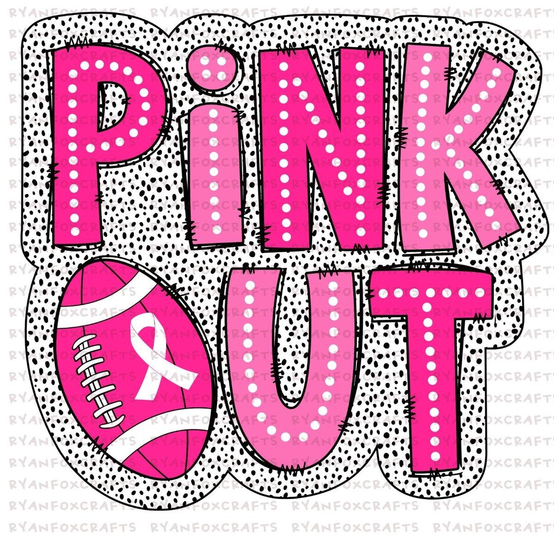 Breast Cancer Football Pink Out Png,breast Cancer Png,pink Ribbon Png ...