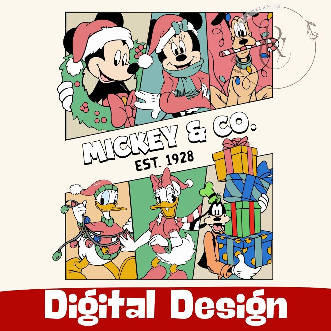 Mouse and Co Png, Merry Christmas Png, Mouse and Friends Png, Christmas ...