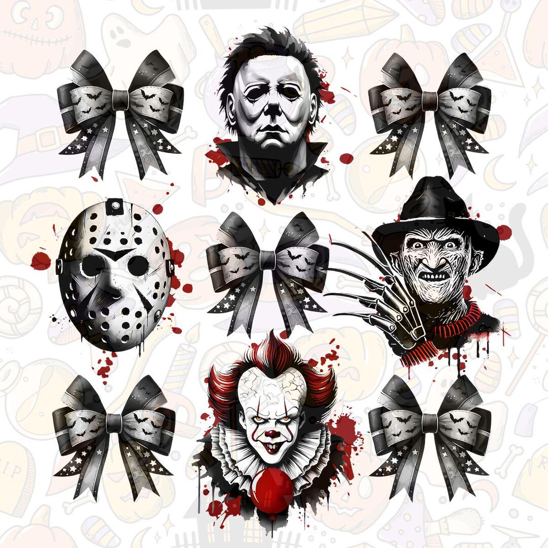 Horror Coquette PNG, Halloween Floral Png, Halloween Png, Retro ...