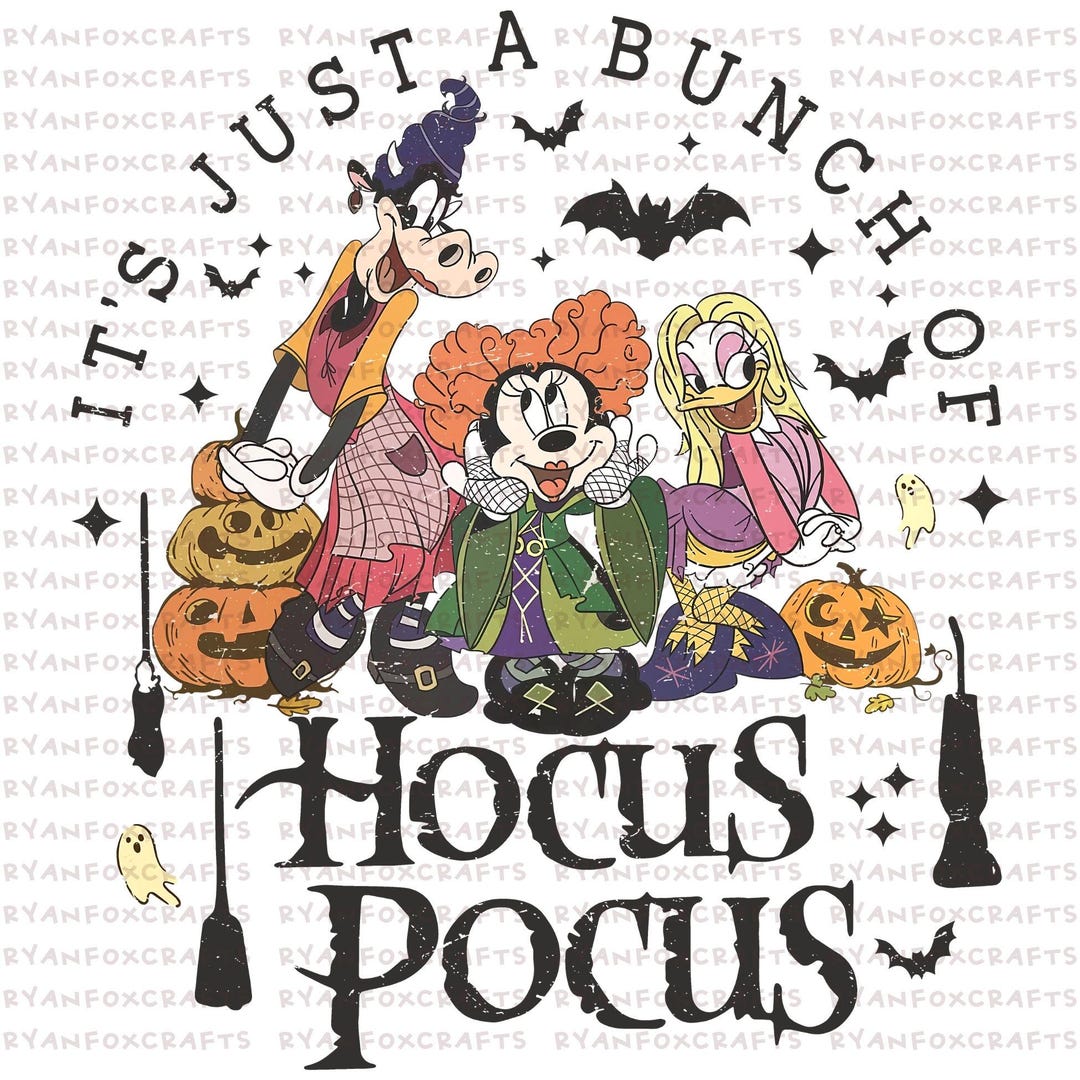 Vintage Disney Hocus Pocus Png, It's Just A Bunch of Hocus Pocus ...