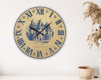 Blue French Toile Clock - Etsy