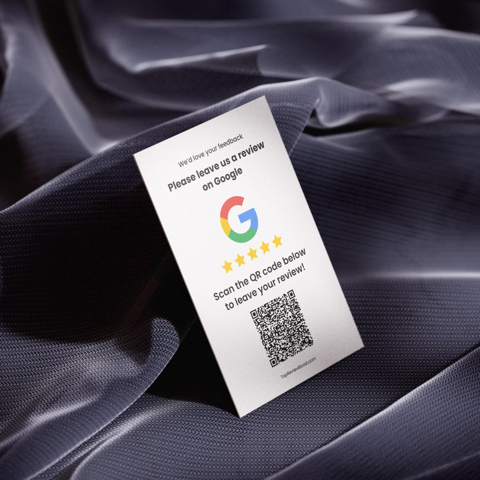 Google Review Card Template | Editable QR Code Google Review Sign ...