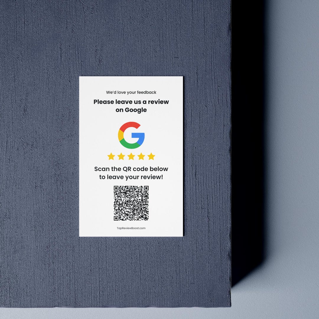 Editable Google Review QR Code Sign Template (canva Download) - Etsy