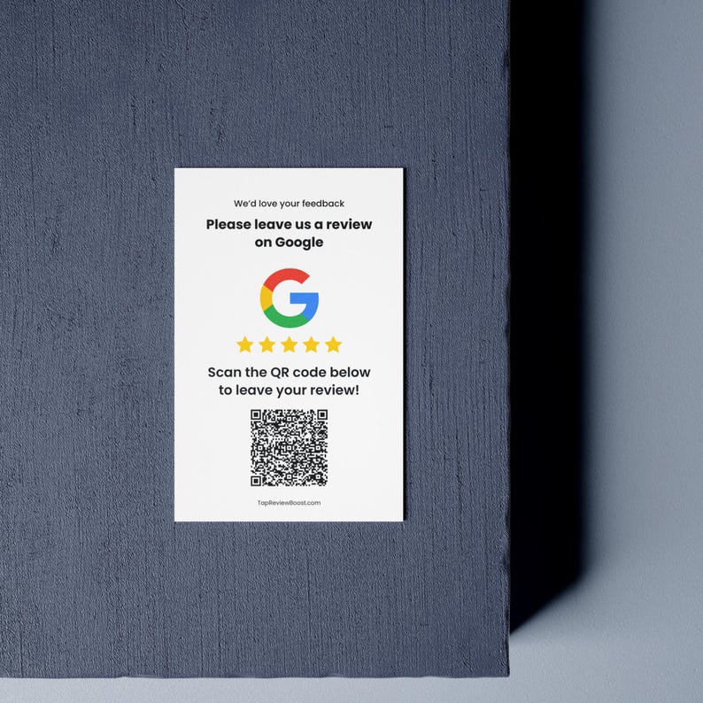 Editable Google Review QR Code Sign Template (canva Download) - Etsy
