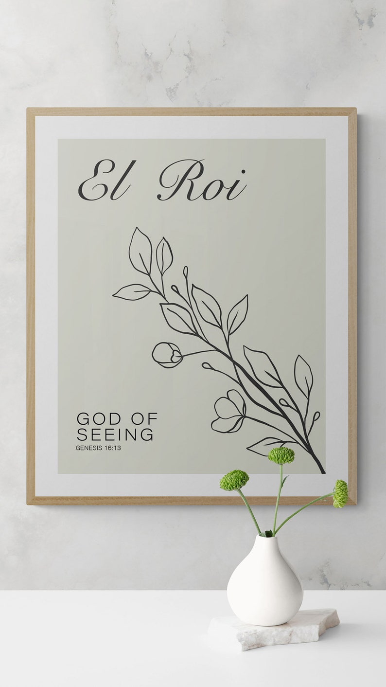 El Roi Printable, Hebrew Names of God, God of Seeing Genesis 16:13 ...