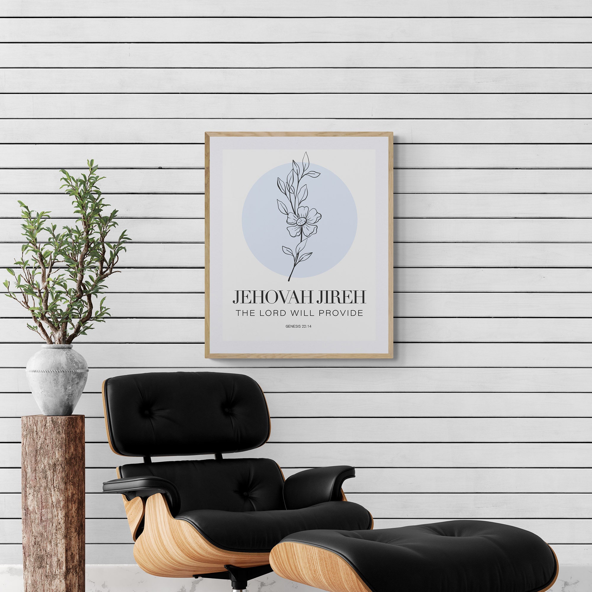 Jehovah-jireh Wall Art, Hebrew and English, Modern Minimalist Christian ...