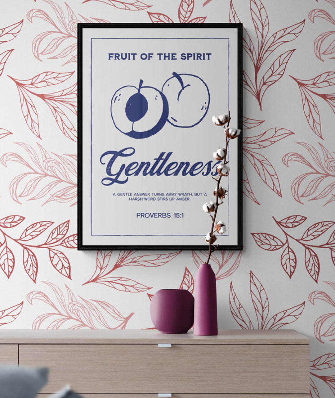 Proverbs 15:1 Fruit of Spirit Printable Wall Art of 6 Sizes, Christian ...