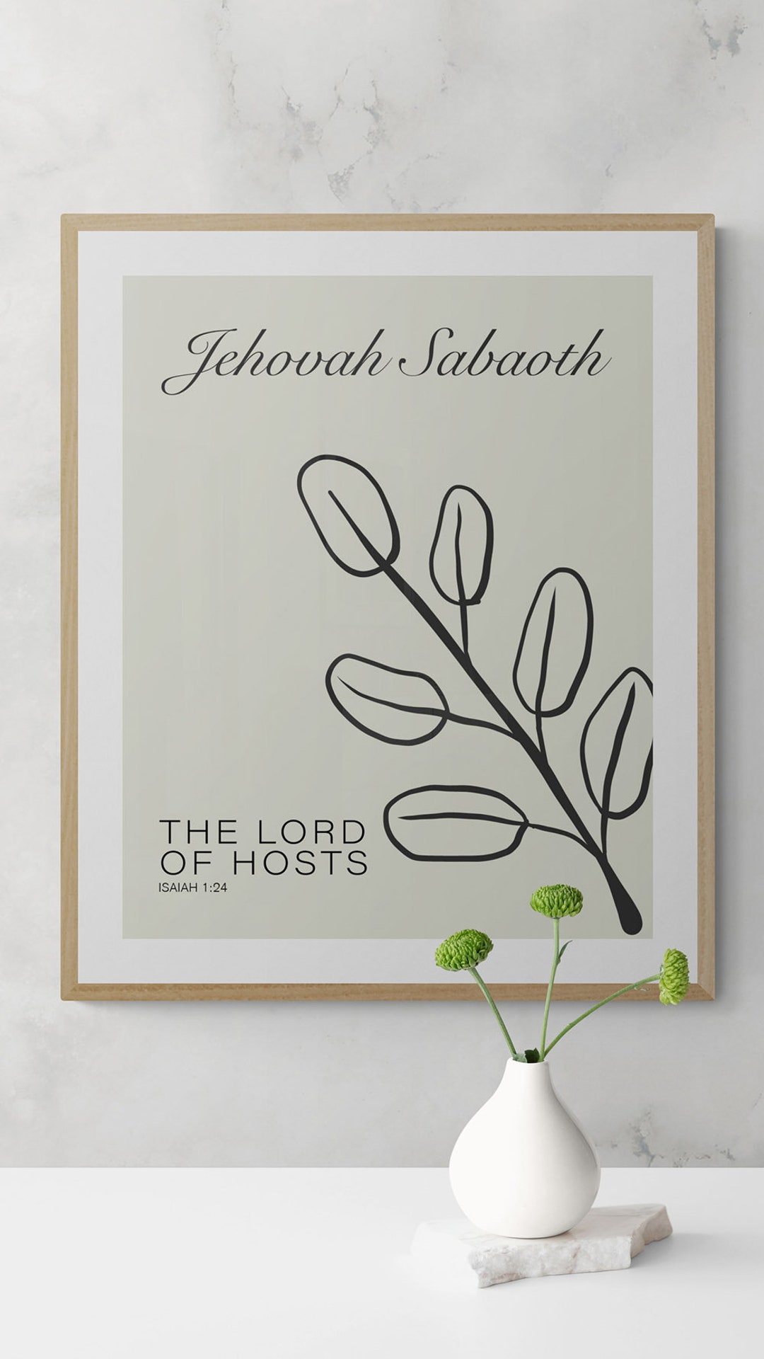 Isaiah Bible Verse Wall Art Scripture Wall Art Jehovah Sabaoth the Lord ...