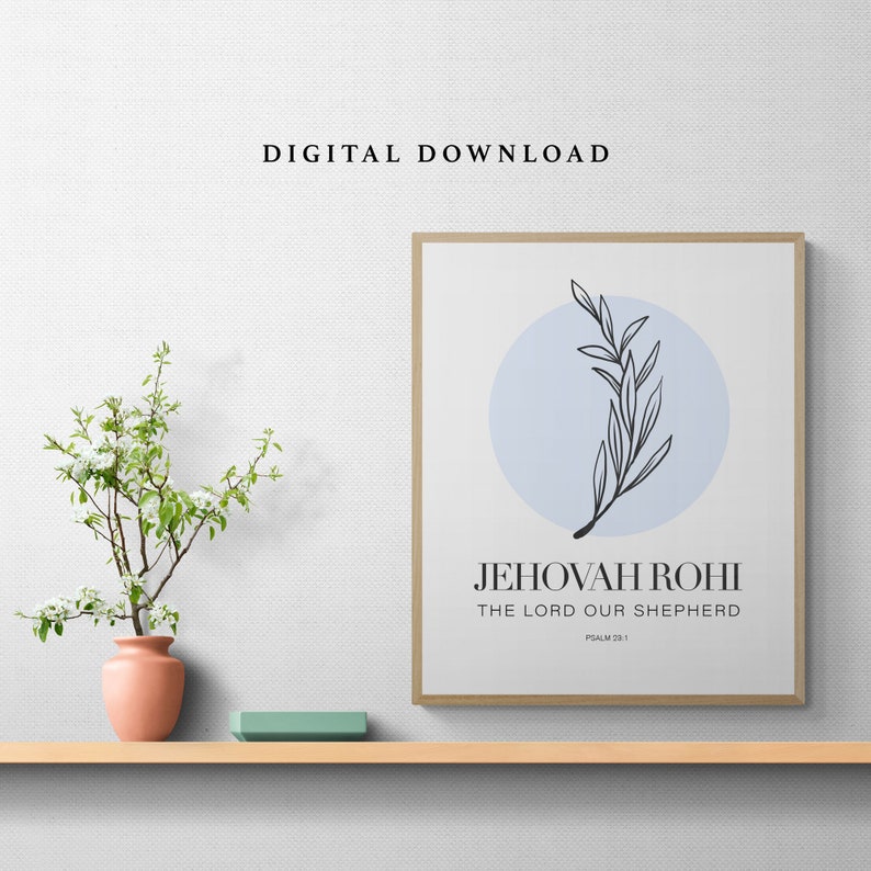 Hebrew Names of God Printable Art Set of 15 Shaddai Jireh Rapha Nissi ...