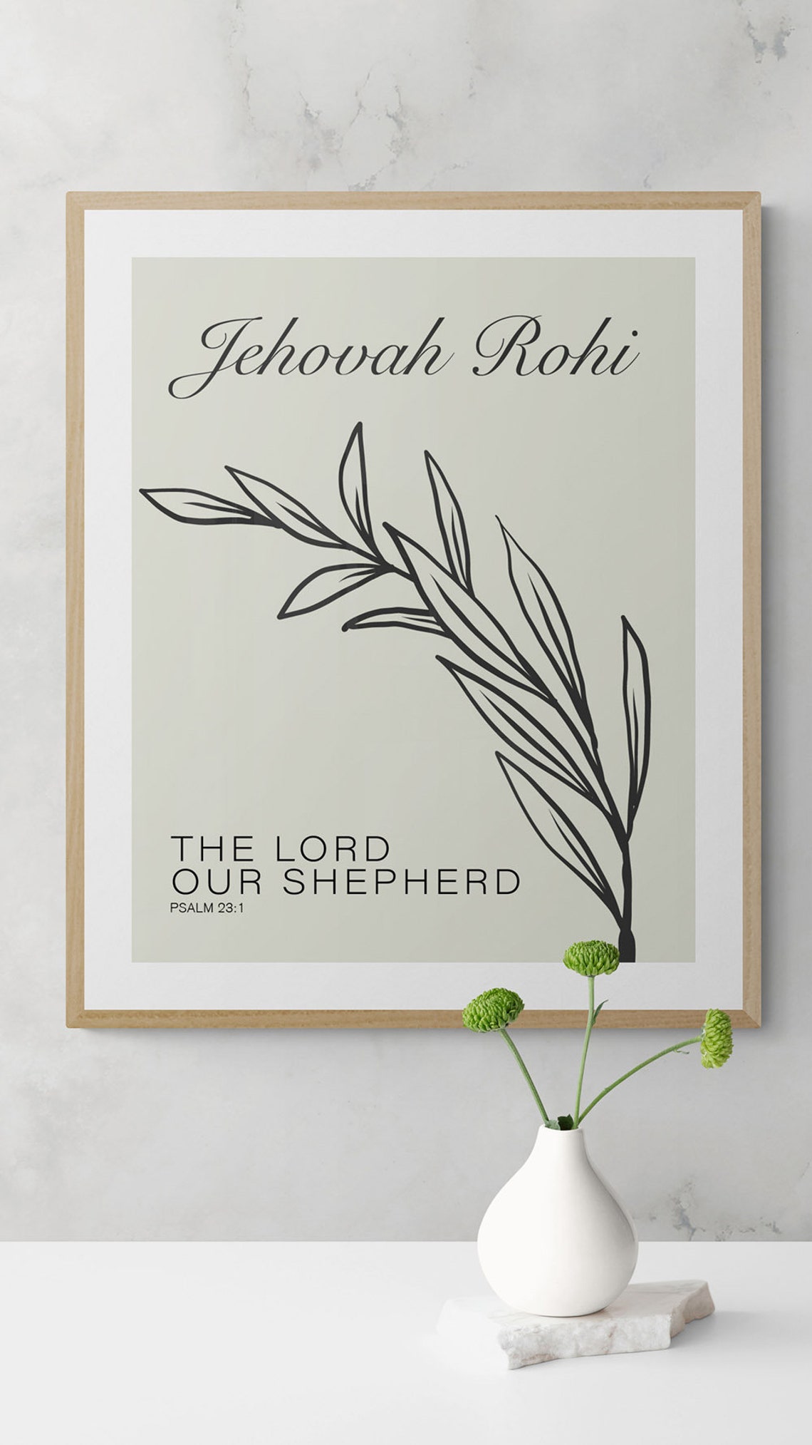 Psalm 23, Bible Verse Wall Art, Scripture Wall Art, Jehovah Rohi, the ...