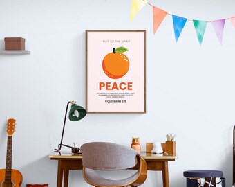 Fruit of the Spirit Print Digital Download, Modern Christian Home Decor ...