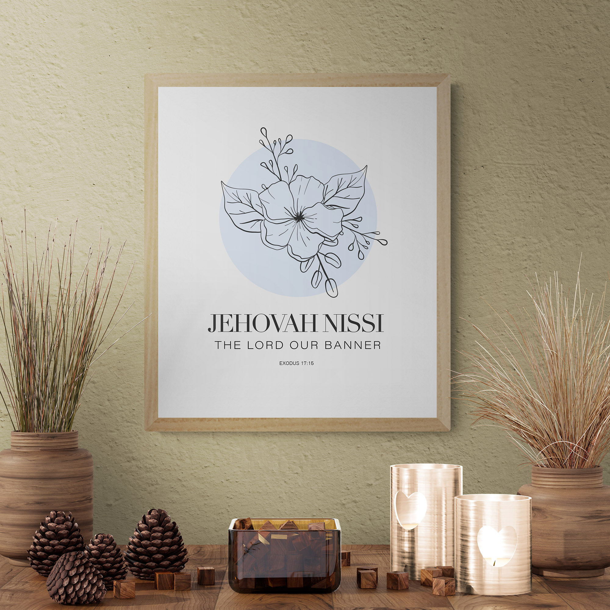 Nissi Printable Wall Art, Names of God, Christian Wall Art, Bible Verse ...