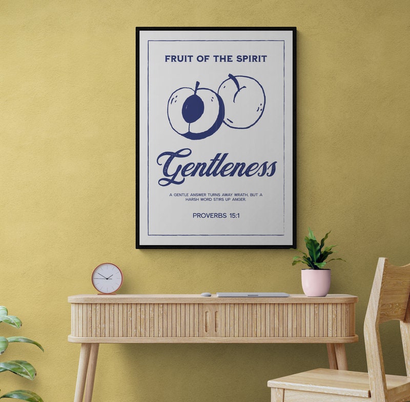 Proverbs 15:1 Fruit of Spirit Printable Wall Art of 6 Sizes, Christian ...