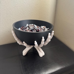 Skeleton Hand Candy Bowl Halloween Candy Bowl - Etsy