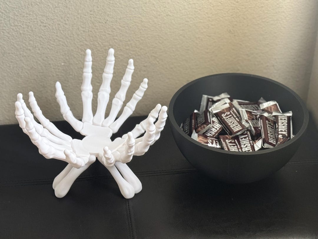 Skeleton Hand Candy Bowl Halloween Candy Bowl - Etsy