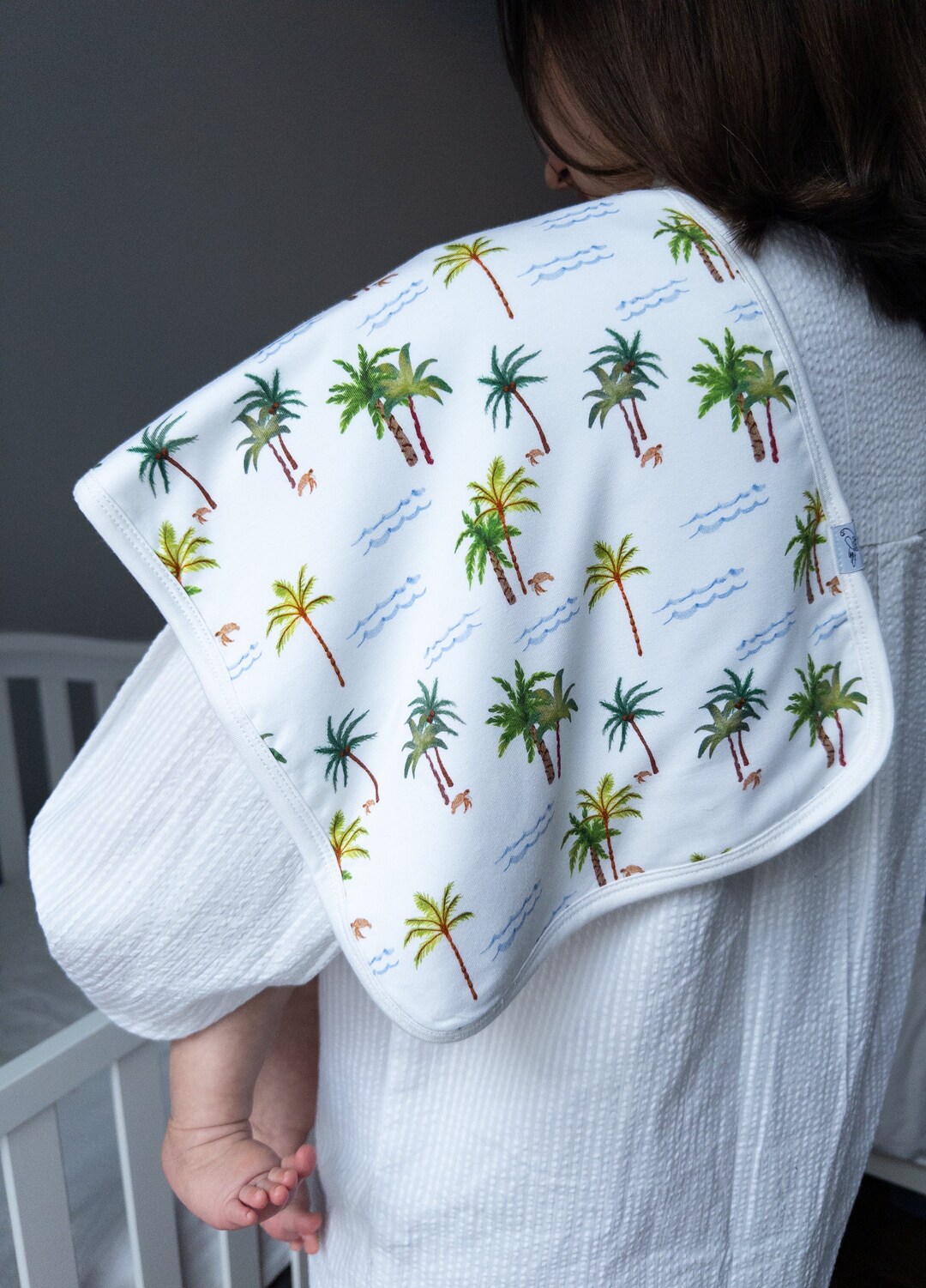 The Palm Trees Bamboo Burp Cloth - Baby Towel - Washcloth for Infants ...