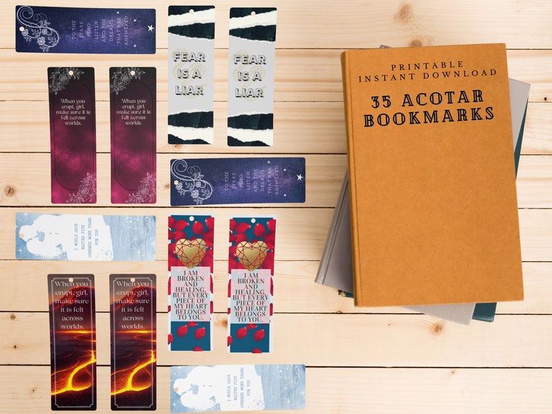 ACOTAR Bookmark Bundle 35 Printable Bookmarks Digital Bookmark - Etsy