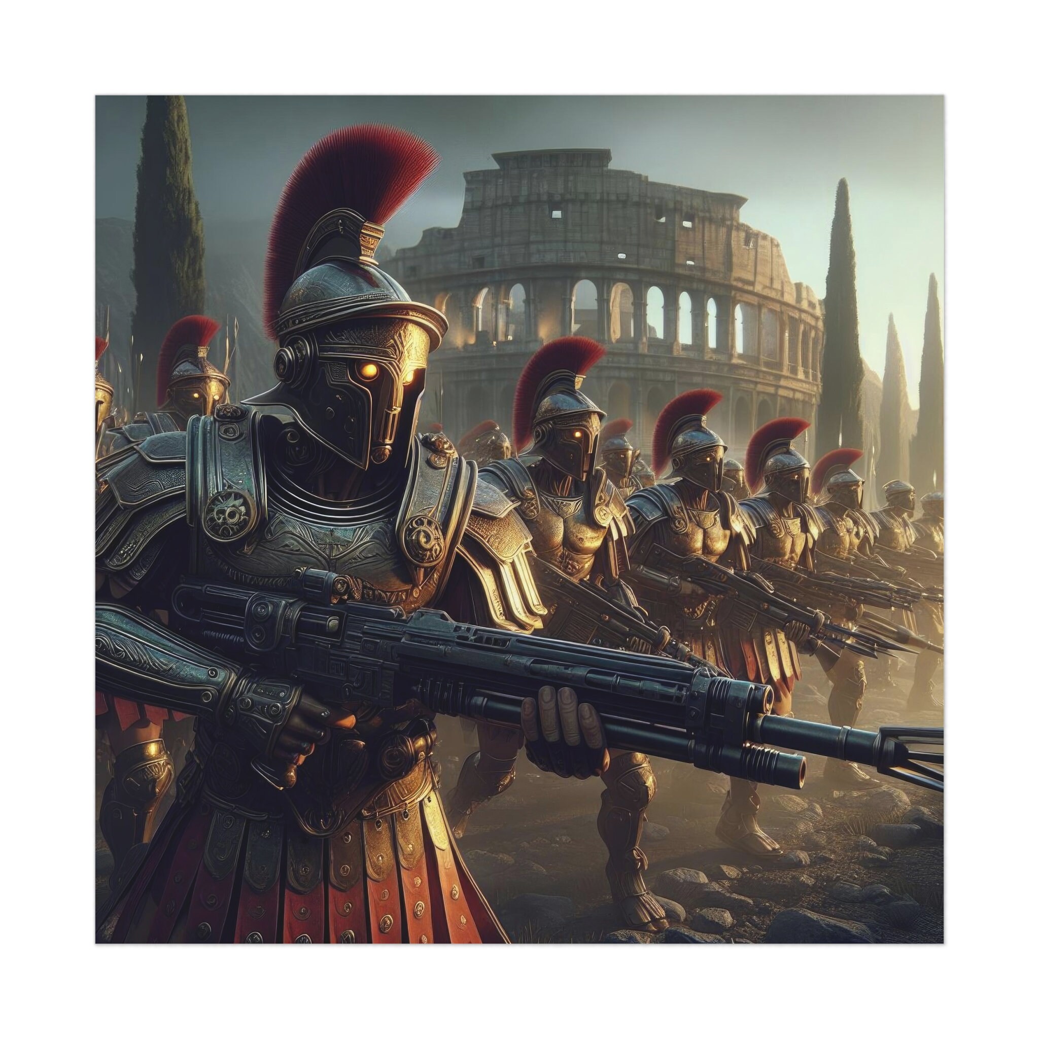 Tactical Steampunk Roman Squad Art Poster 8x8, 11x11, 16x16 - Etsy