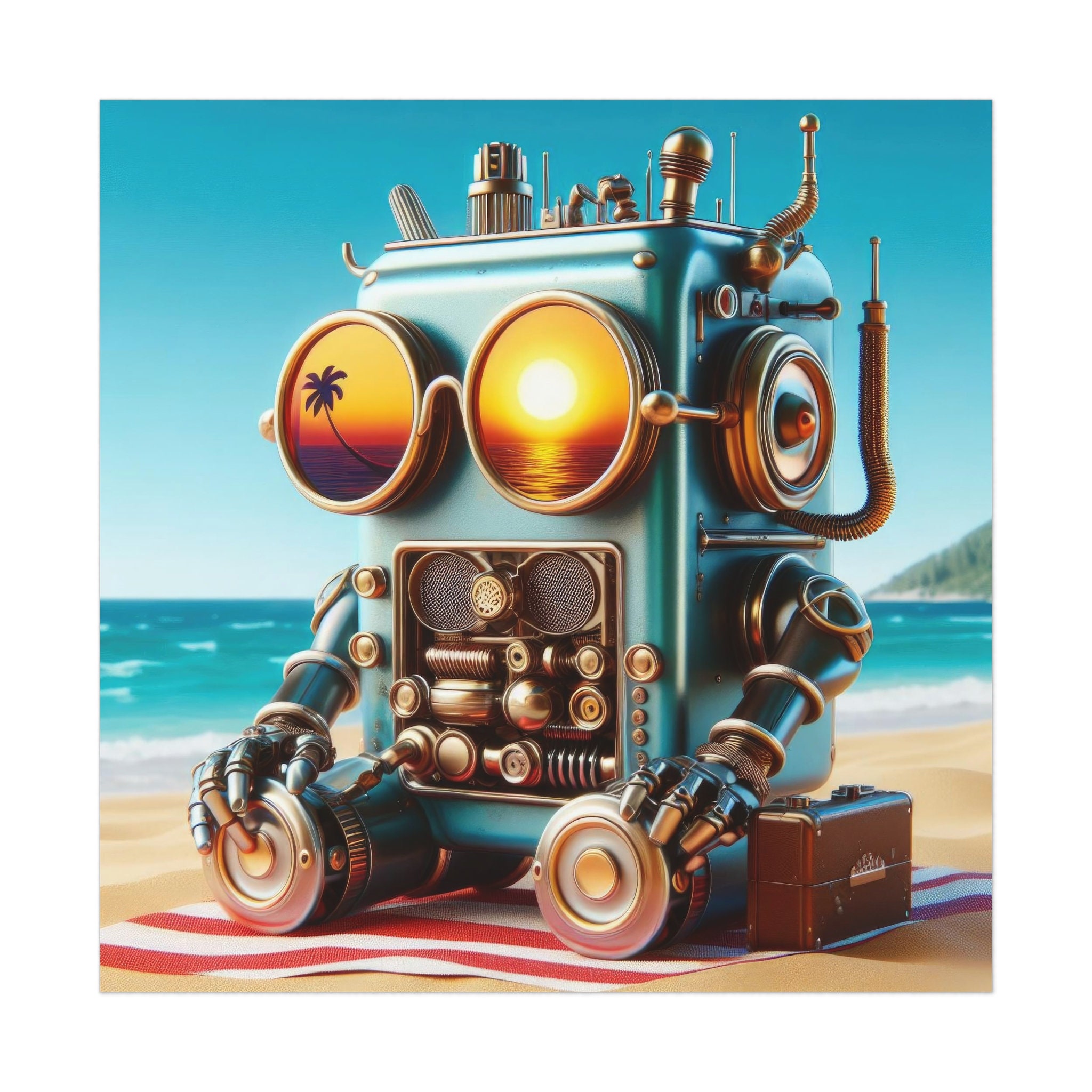 This Robot Be Chilling 3 Poster - Etsy