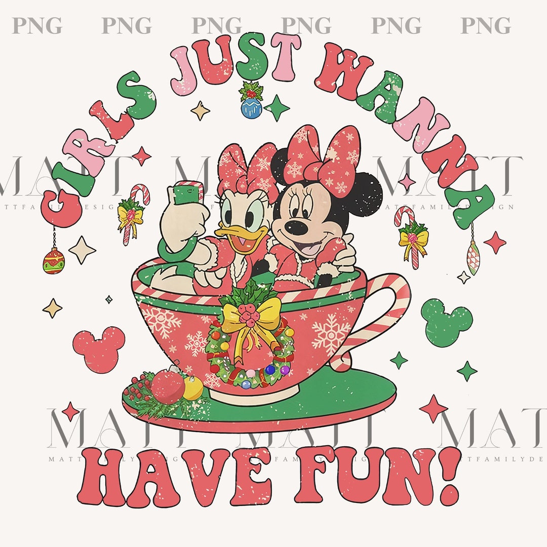 Disney Minnie Daisy Christmas Png, Girls Just Wanna Have Fun, Disney ...