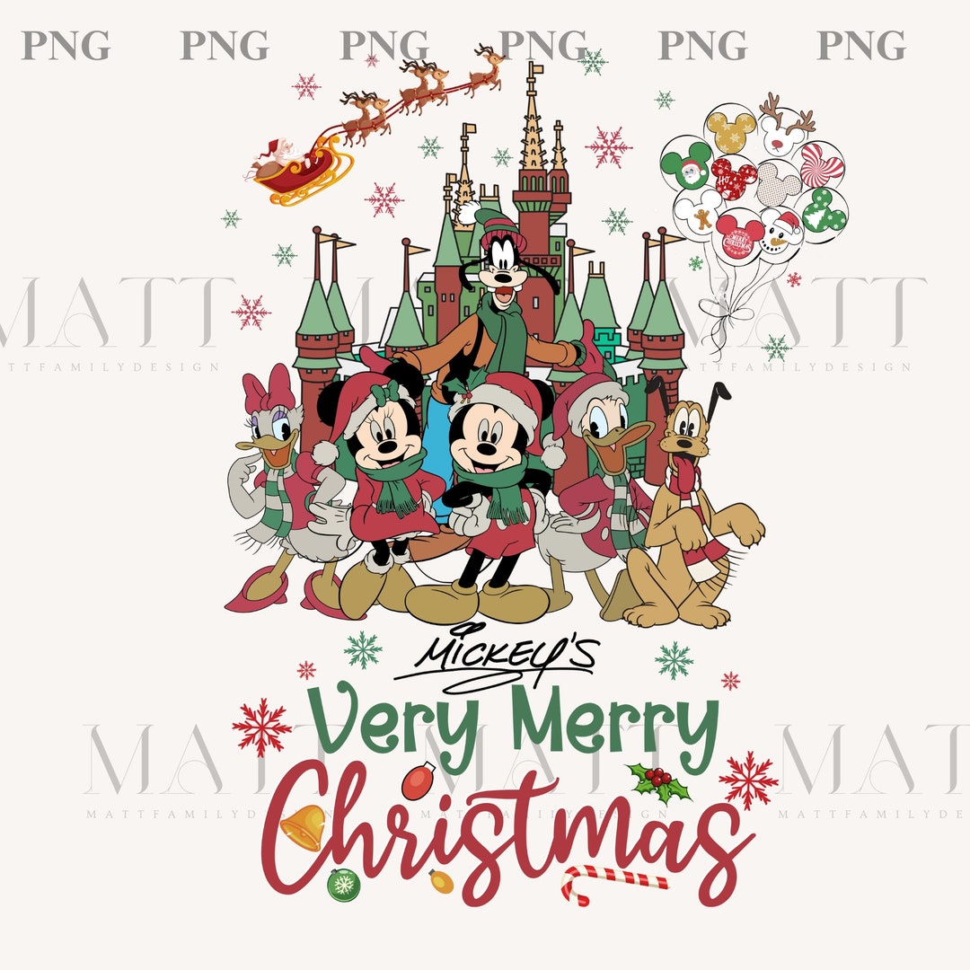 Mickey's Very Merry Christmas Party 2024 Png, Mickey and Friends ...