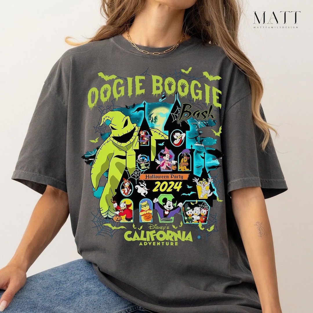 Vintage Oogie Boogie Bash 2024 Halloween Disney Castle Shirt, Mickey ...