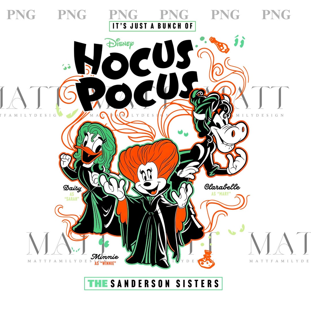 Retro Hocus Pocus Png, Minnie Daisy Clarabelle Witch the Sanderson ...