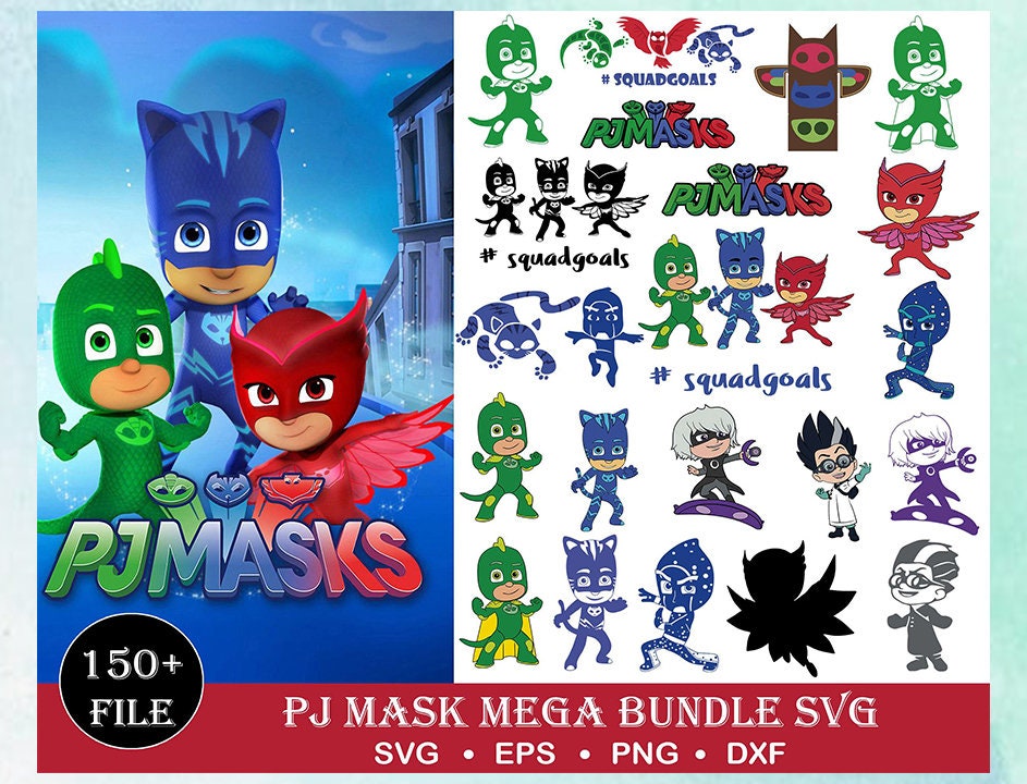 PJ Mask PNG Bundle, Pj Masks Png, Pj Masks Hero Png, Moon Light Heroes ...