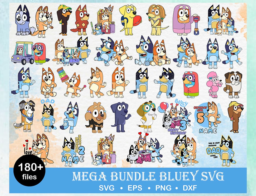 Bluey SVG Bundle, Bluey Cut Files for Cricut, Bluey Svg Clipart, Bluey ...