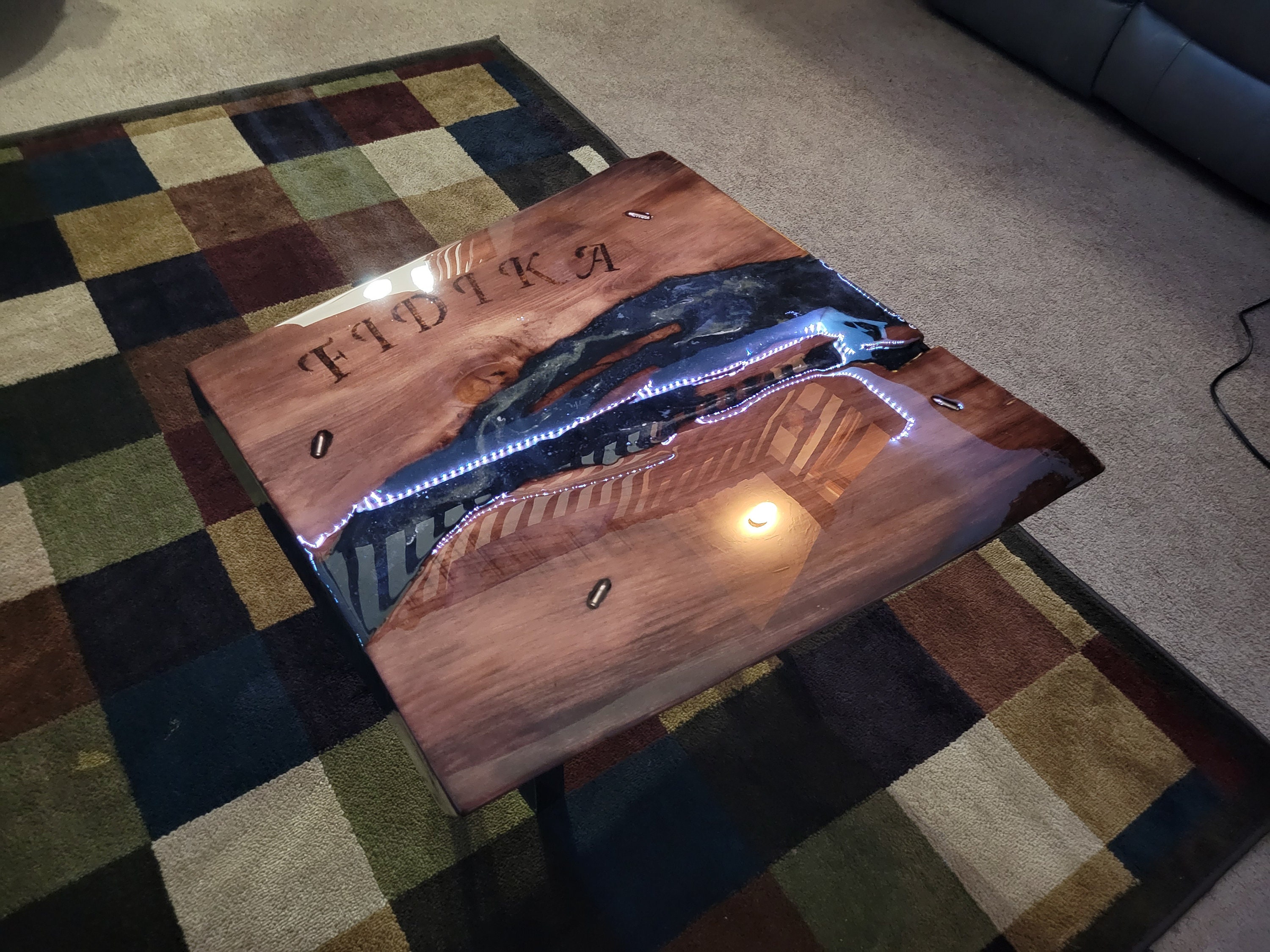 Custom Epoxy Resin River Table - Etsy